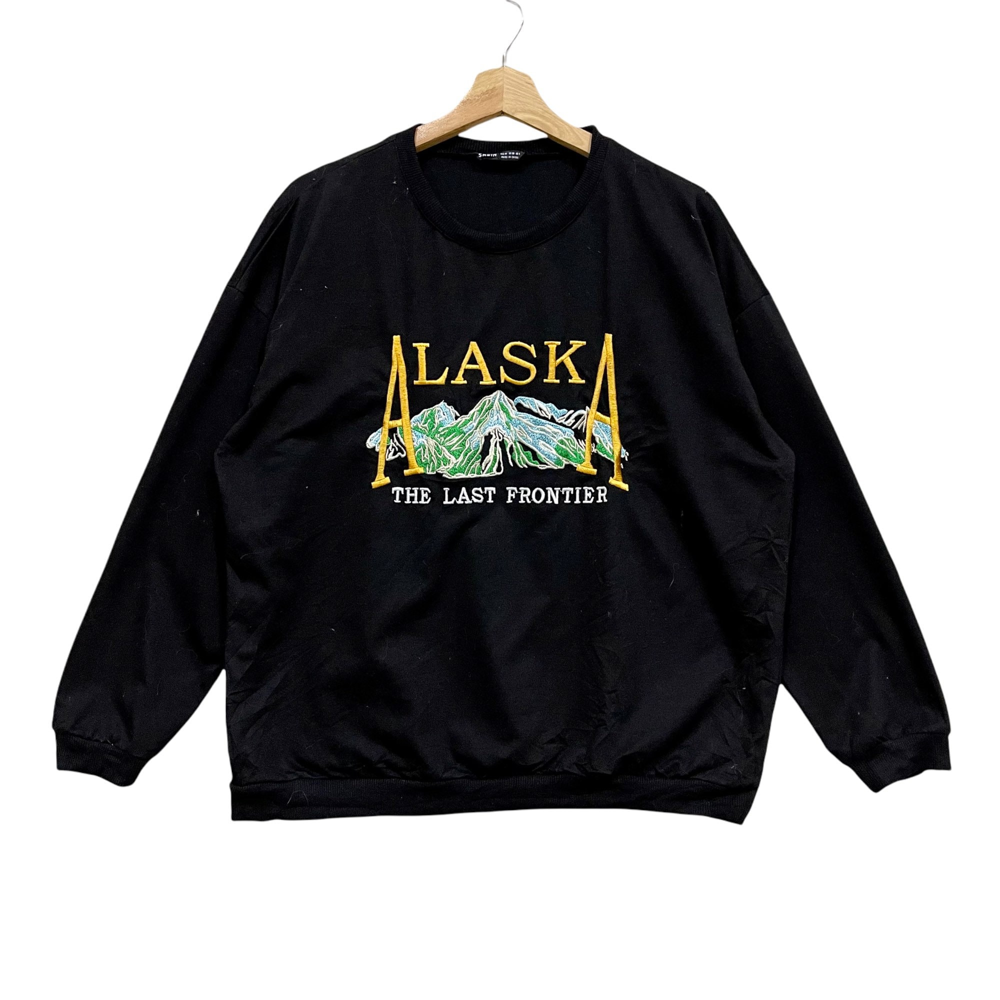 Vintage!! Alaska the Last Frontier Embroidery Crewneck Sweater ...