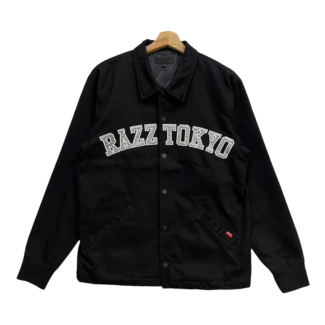 Vintage!! RAZZ Tokyo Big Spell Out Bomber Varsity Snap Button ...