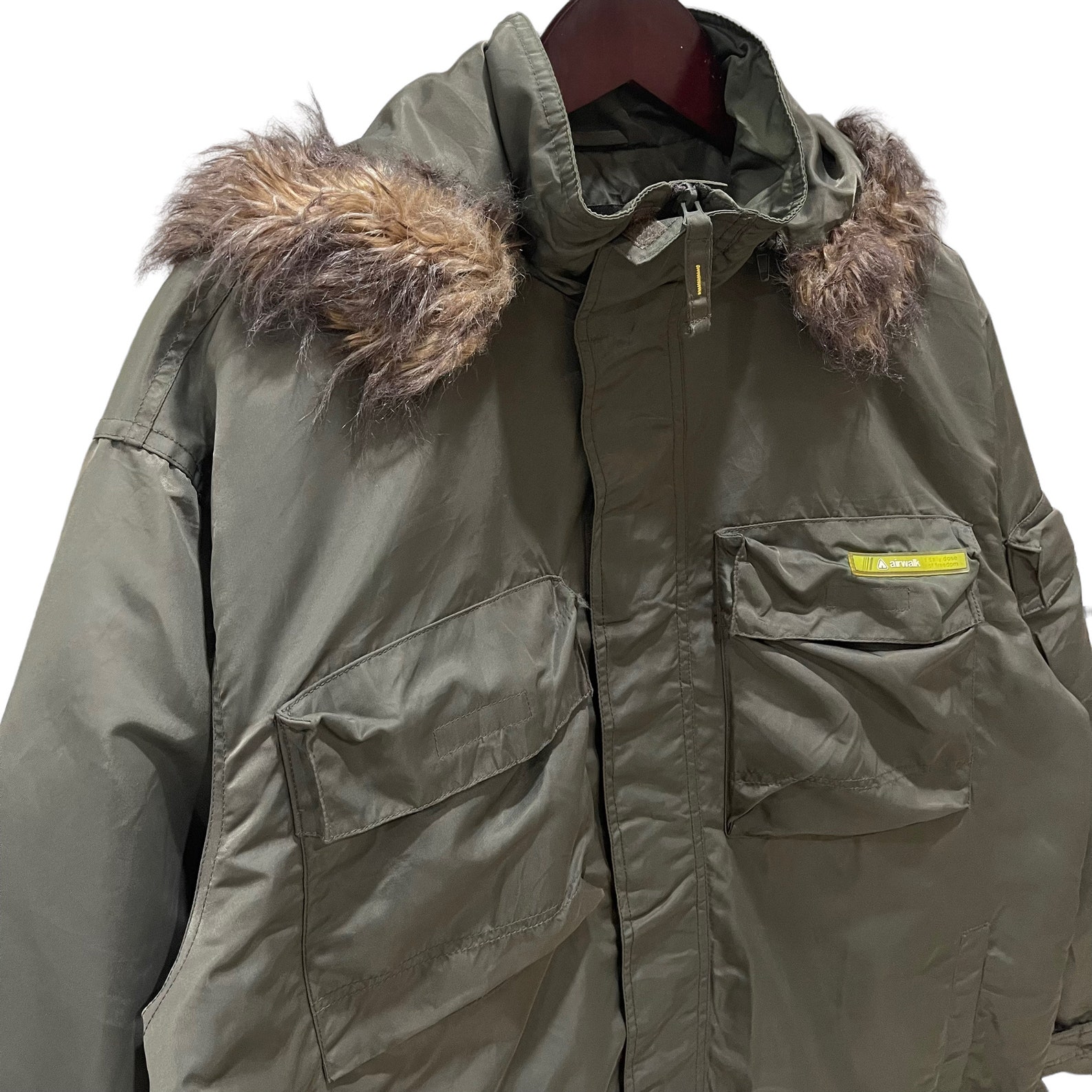 Vintage Airwalk Military Design Avirex Alpha Industries Hoodie Bomber ...