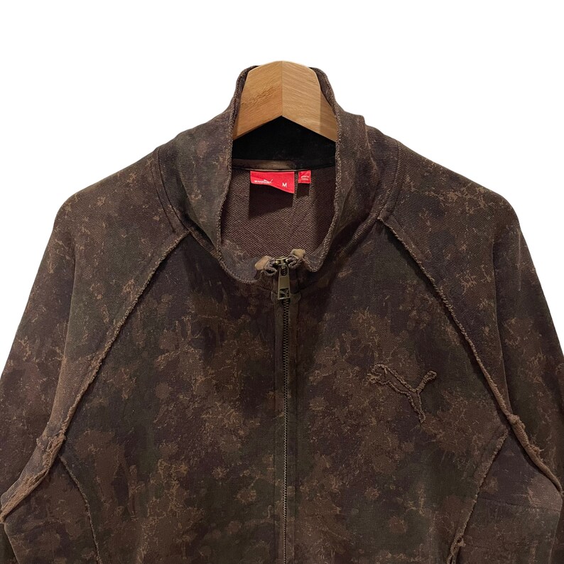 Vintage!! PUMA Camouflage Small Logo M Size Zipper Jacket - Etsy