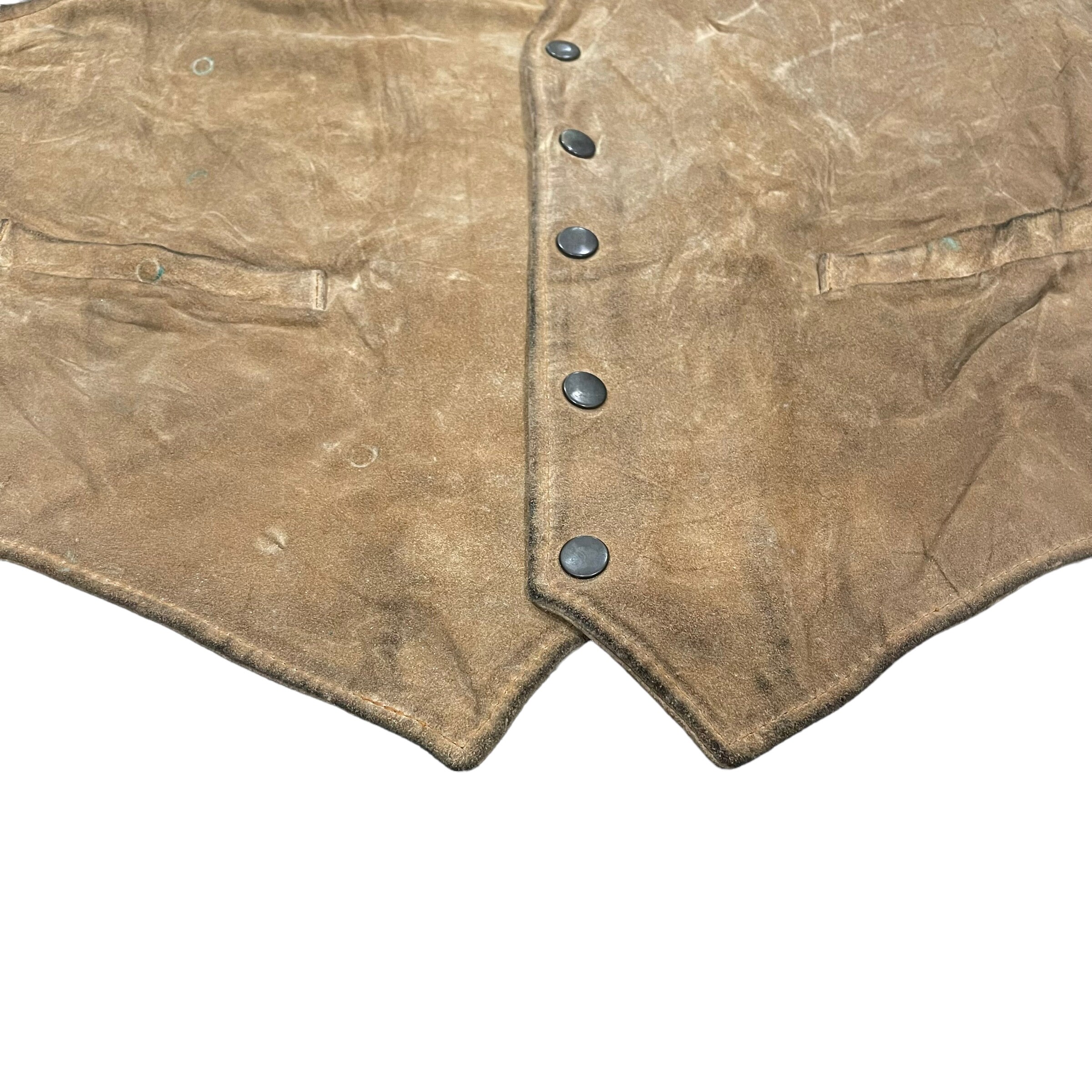 Rare Vintage Genuine Leather Cowboy Vest - Etsy