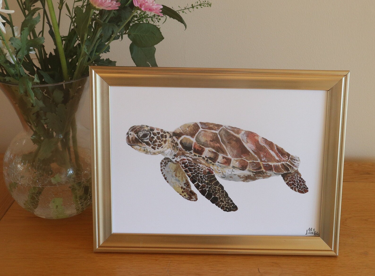 Green Sea Turtle A4 Artwork Print | Etsy