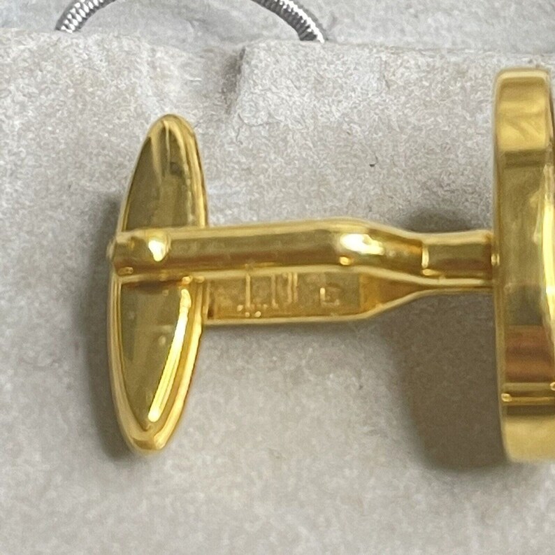Dunhill “d” Logo Round Gold Cufflinks and Tie Bar/clip With Box - Etsy
