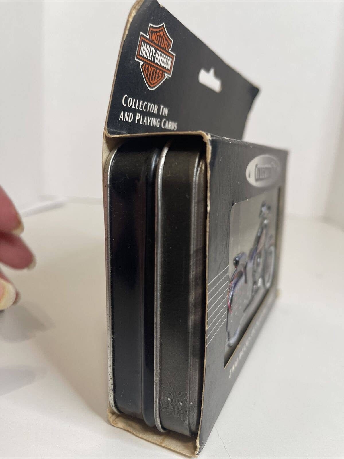 Harley Davidson 2 Decks of Playing Cards Motorcycle Tin 1998 NEW Sealed ...
