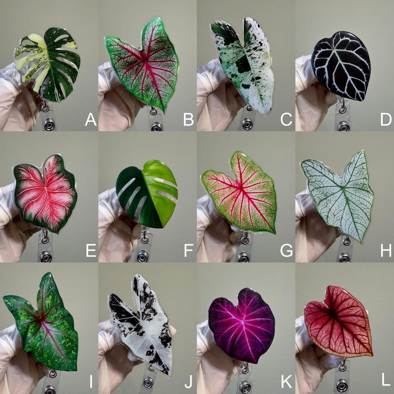 Cat and Plant Badge Reel - Etsy