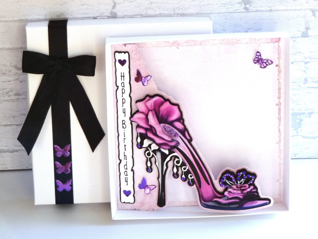 Shoe Card, Original Design Card, Birthday Card, Handmade Card, 3D Shoe ...