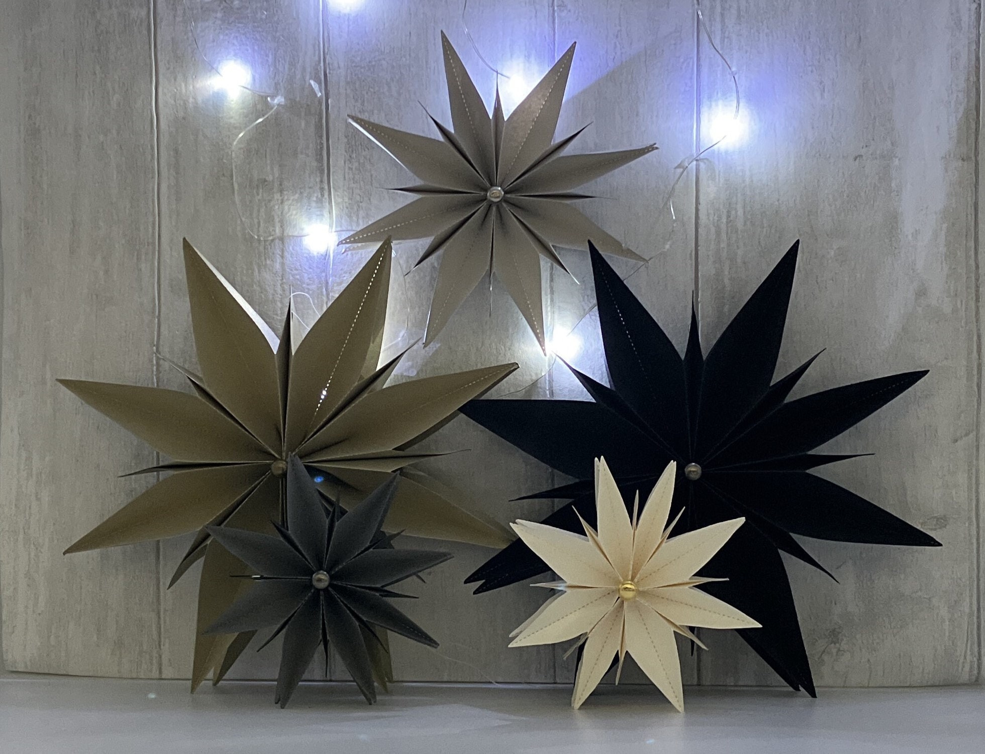 Handmade, Large Paper Stars, Christmas Stars, Hanging Paper Stars, 3D ...