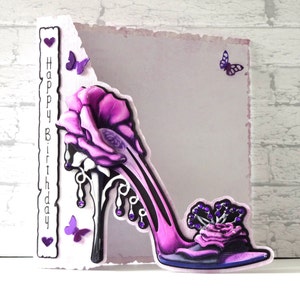 Shoe Card, Original Design Card, Birthday Card, Handmade Card, 3D Shoe ...