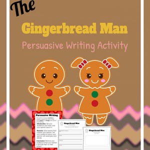 Gingerbread Man Writing Activity - Etsy