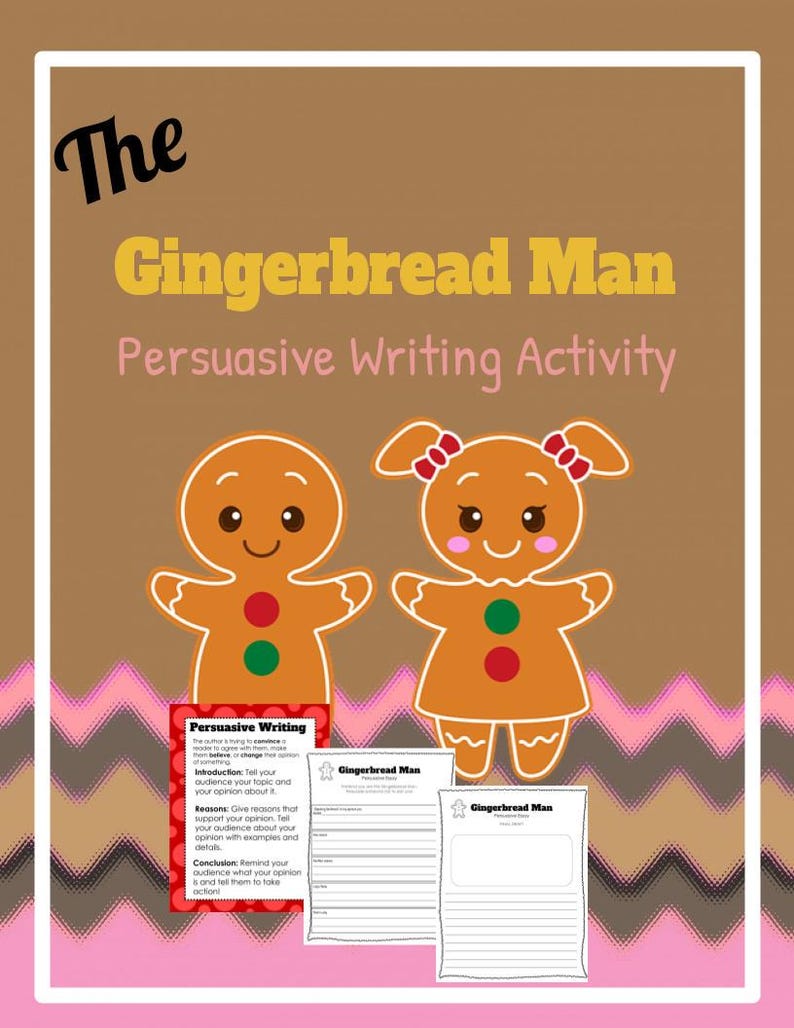 Gingerbread Man Writing Activity - Etsy