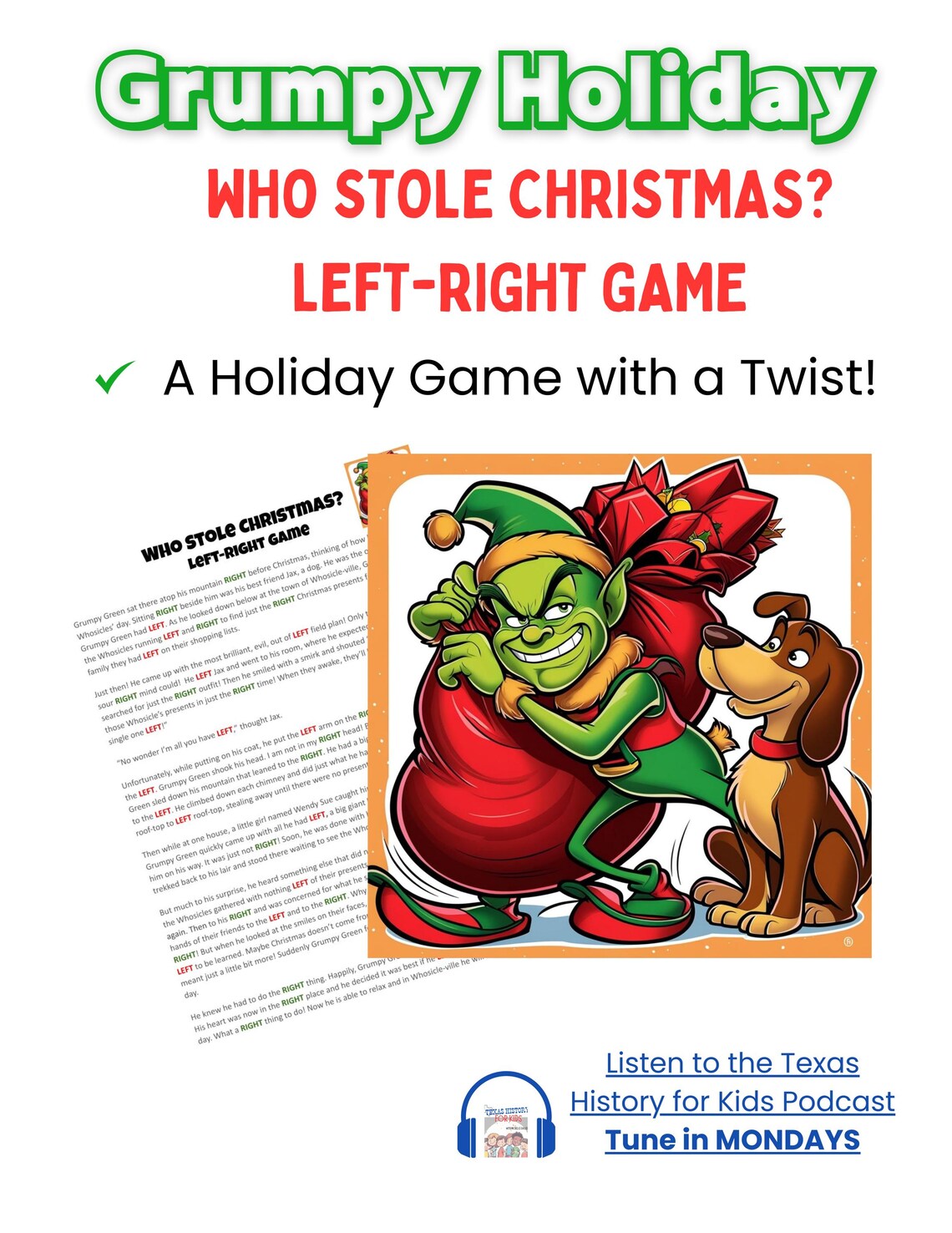 Classroom Holiday Left-right Game - Etsy