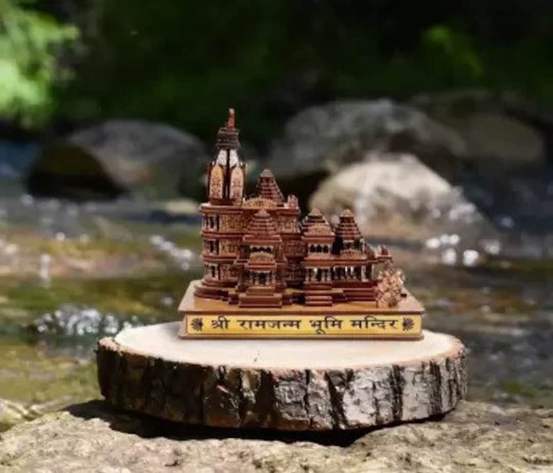 Generic Ram Mandir Ayodha 3D Model Wood Temple Decorative Showpiece ...