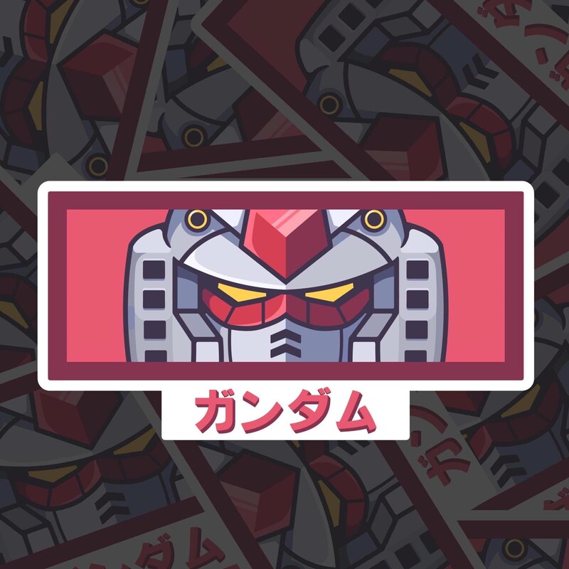 Gundam Sticker - Etsy