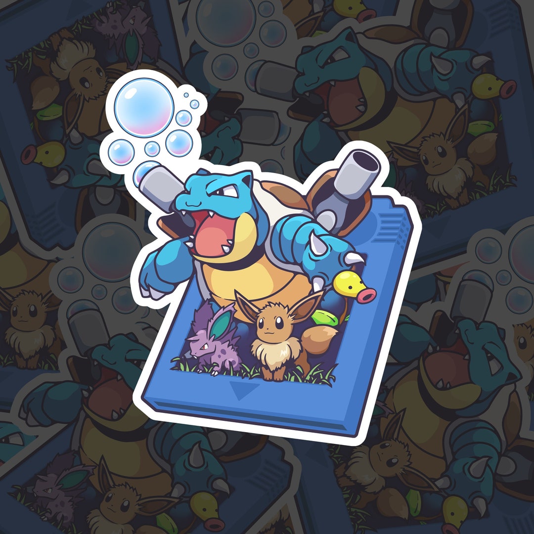 Pokémon Blue Game Boy Vinyl Sticker - Etsy
