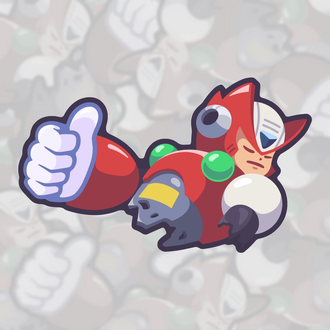 Defeated Zero (mega Man X) - Vinyl Sticker - Etsy