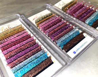 Glitter Lashes Handmade Glitter Lash Extensions Summer - Etsy