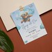 Cute Teddy Bear Editable Digital Birthday Invitation Card, First ...