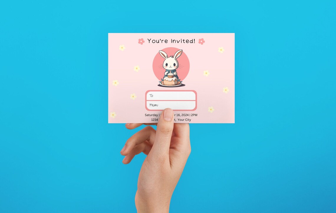 Personalized Invitation Card, Custom Digital Invitation Card, Editable ...