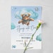 Cute Teddy Bear Editable Digital Birthday Invitation Card - Etsy