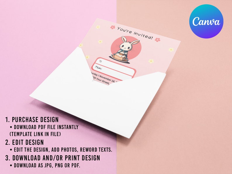 Personalized Invitation Card, Custom Digital Invitation Card, Editable ...