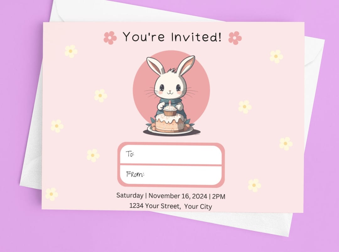 Personalized Invitation Card, Custom Digital Invitation Card, Editable ...