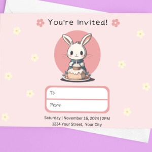 Personalized Invitation Card, Custom Digital Invitation Card, Editable ...