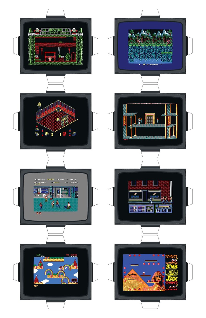 Printable 80s Computer Papercraft Kit – CPC 464 Template, PDF/PNG ...