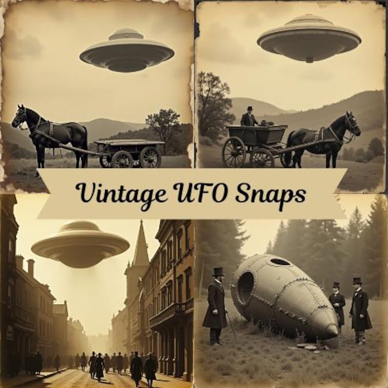 Victorian UFO Photographs – Retro Sci-fi Prints (digital Download) - Etsy