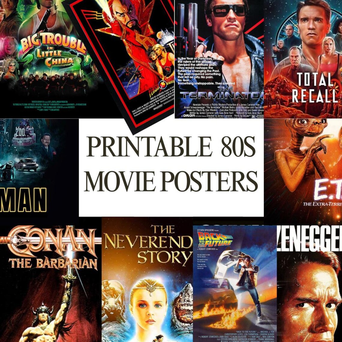 Retro Sci-fi and Fantasy Poster Pack – 80s Edition (digital A4 Prints ...