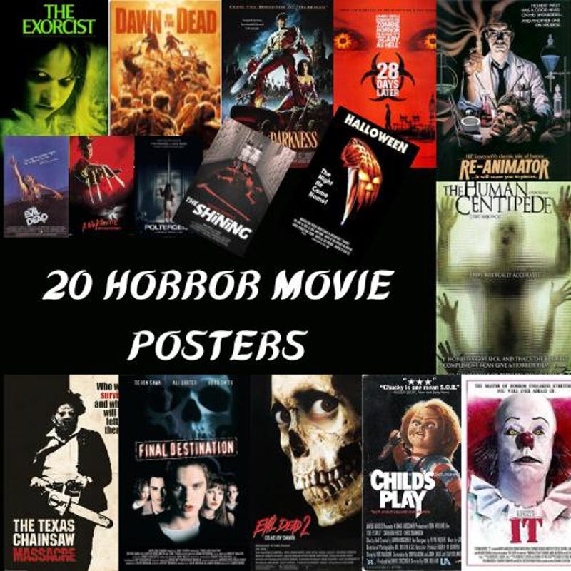Horror Movie Posters - Etsy