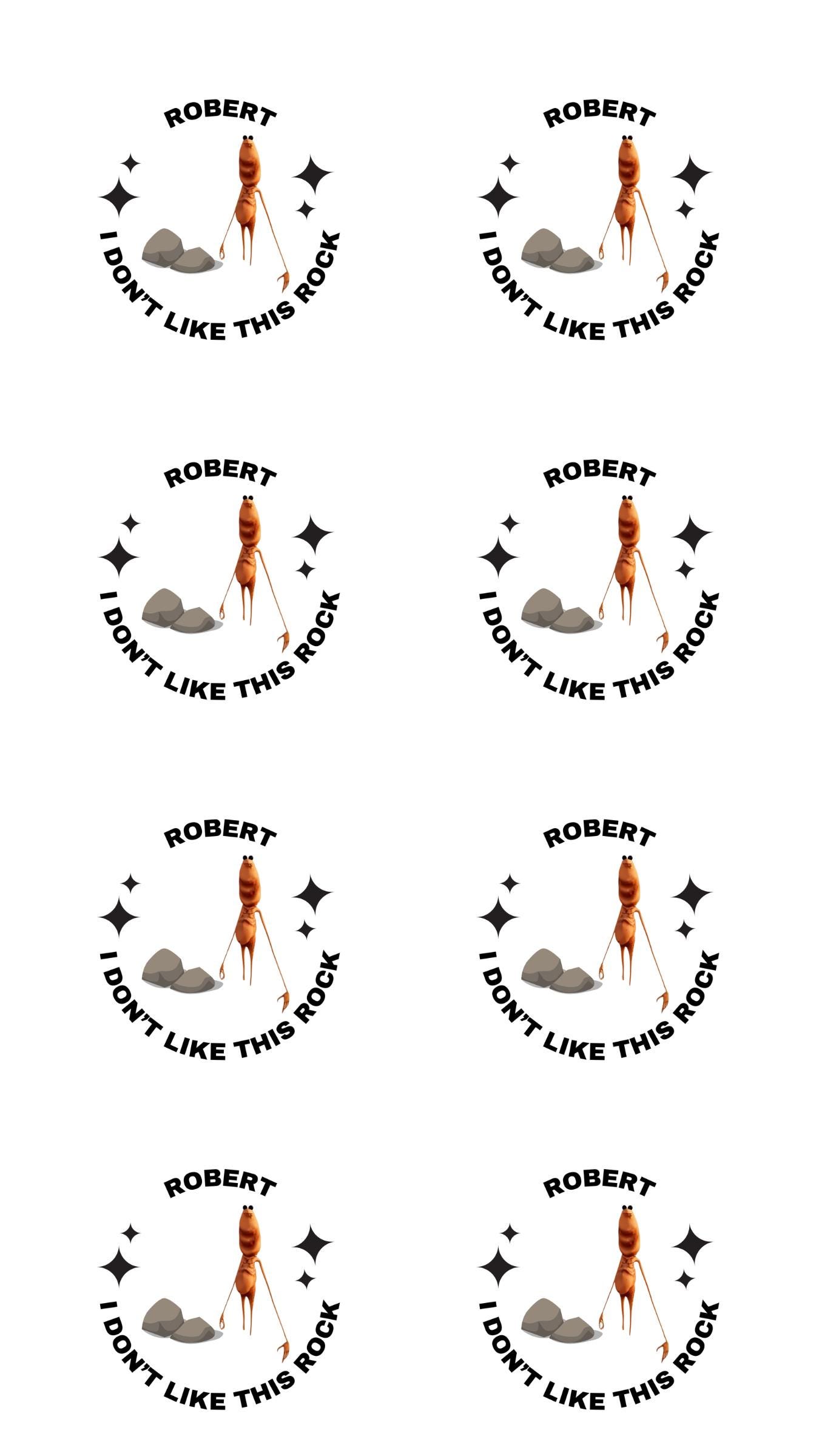 Marcus the Worm VR, I Don't Like This Rock Digital Stickers X8 - Etsy