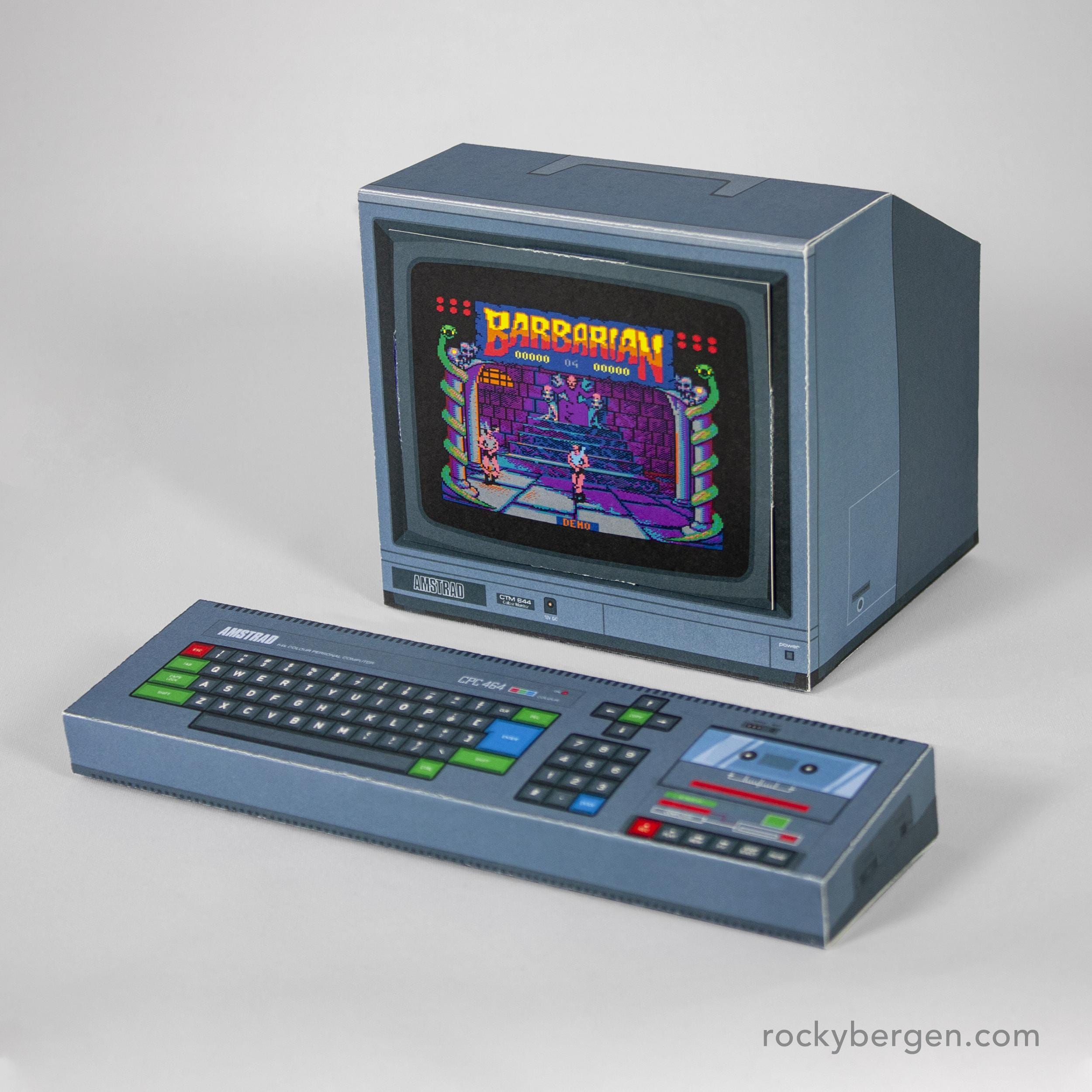 Printable 80s Computer Papercraft Kit – CPC 464 Template, PDF/PNG ...