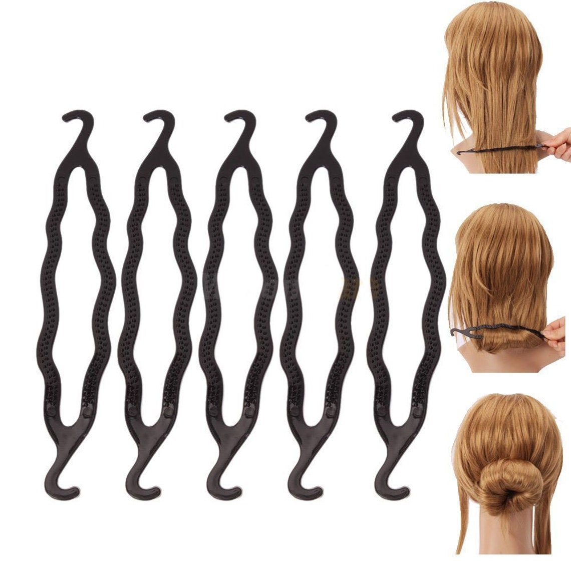 Combo Hair Accessories 5 Twist Holder Clip Roll Bun Hair Twist Braid ...