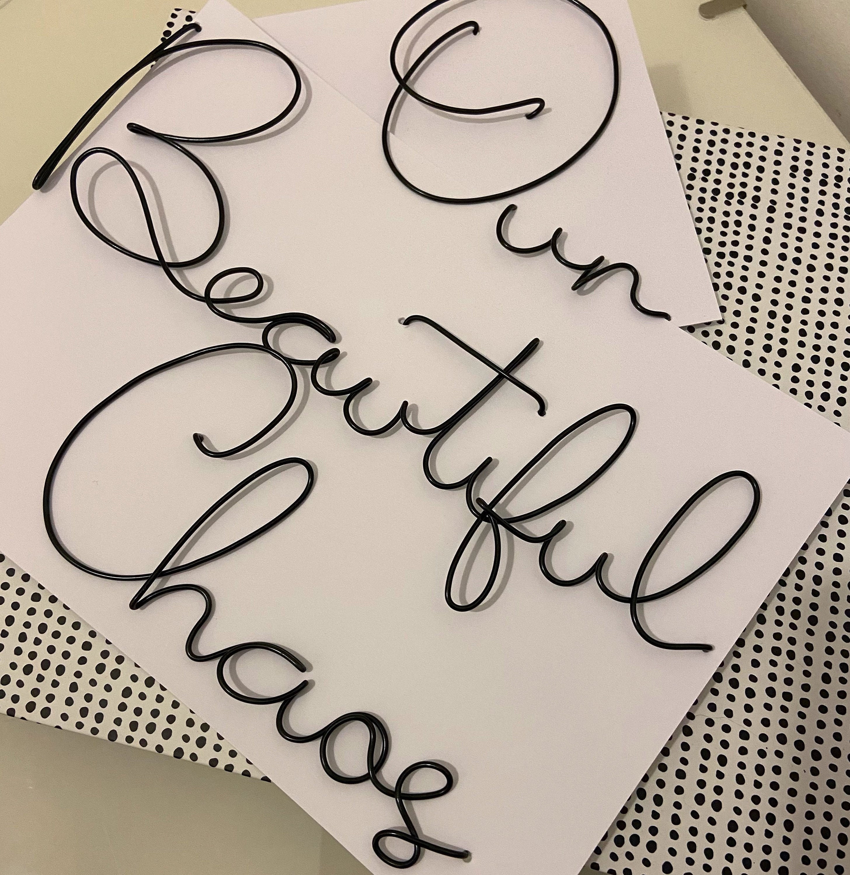 Custom Wire Words Wire Art Wall Art Home Decor Font 1 - Etsy UK