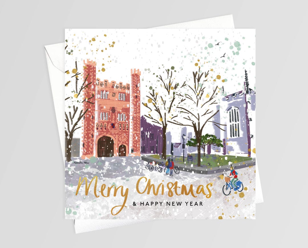 Great Gate Trinity College, Cambridge University, Christmas Greeting ...