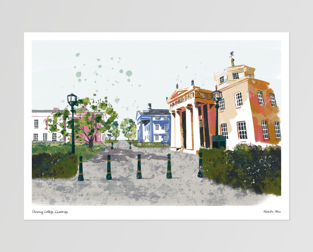 Downing College University of Cambridge Art Print - Etsy