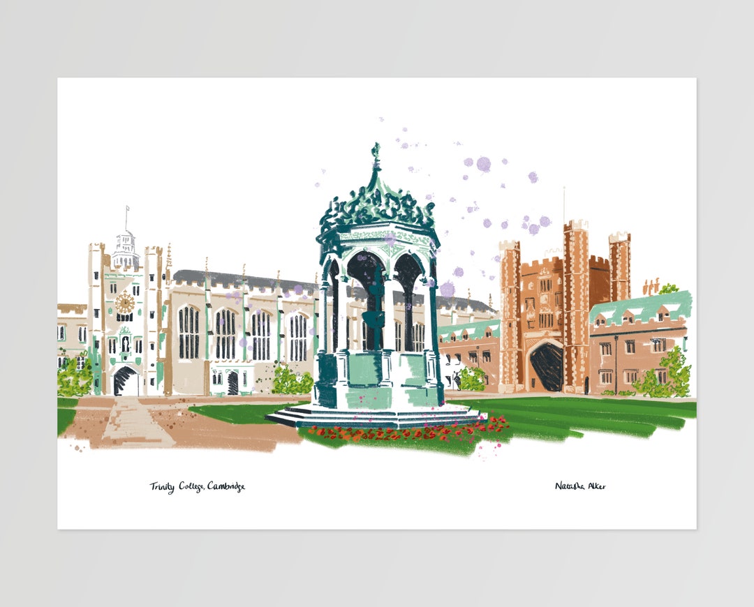 Trinity College University of Cambridge Art Print - Etsy