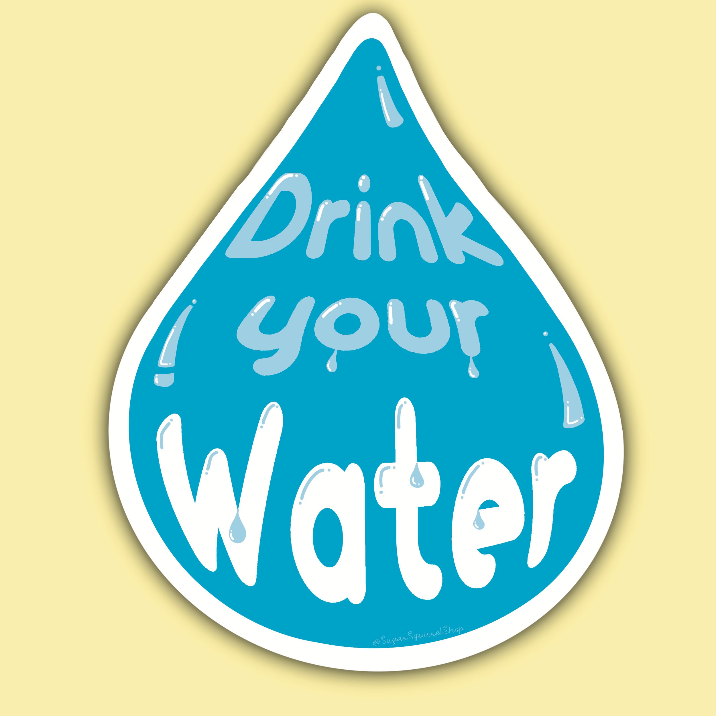 Drink Water Sticker Self Care Reminder Water Bottle - Etsy Singapore
