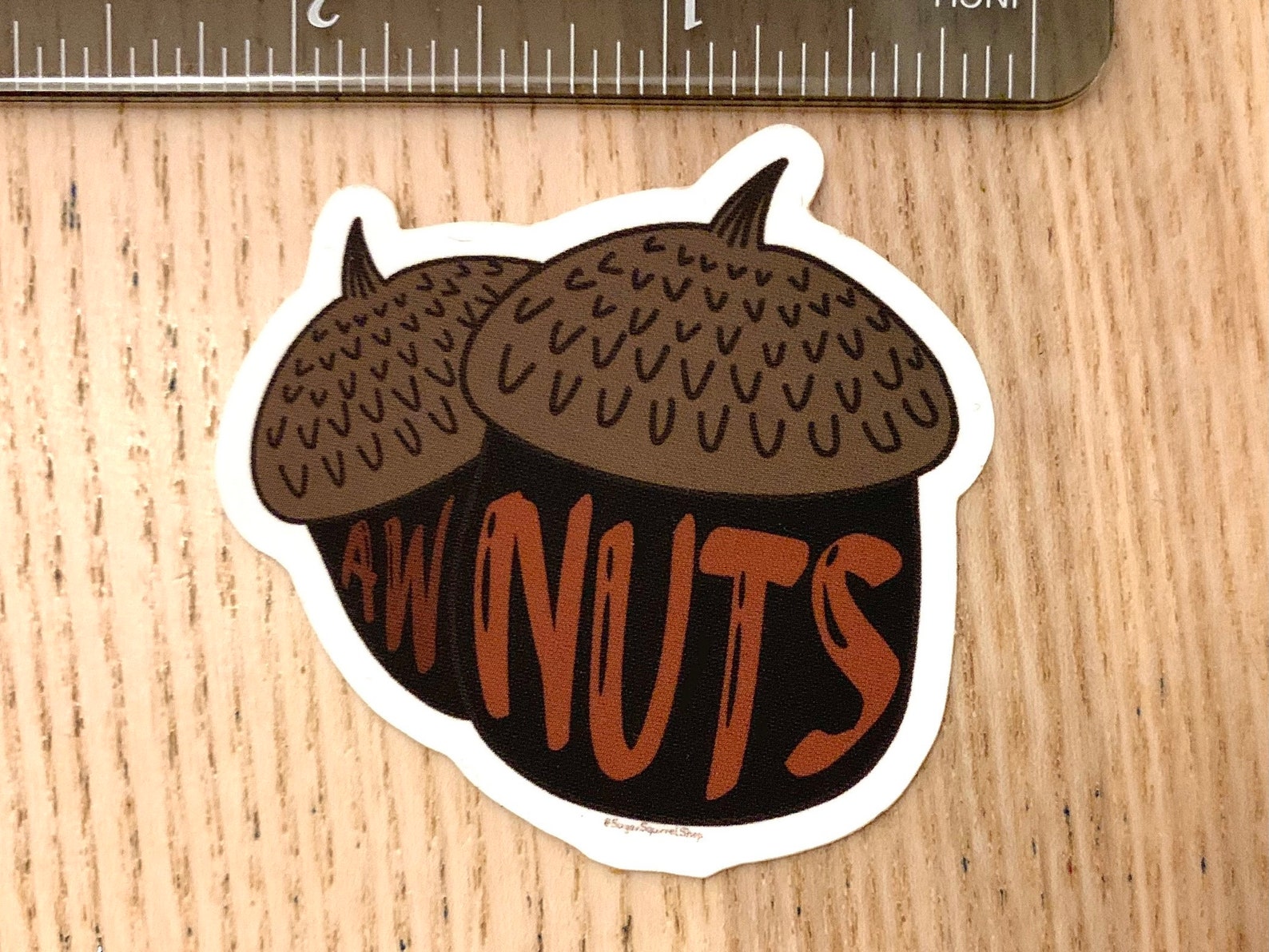 Aw Nuts Funny Sticker Matte Sticker - Etsy