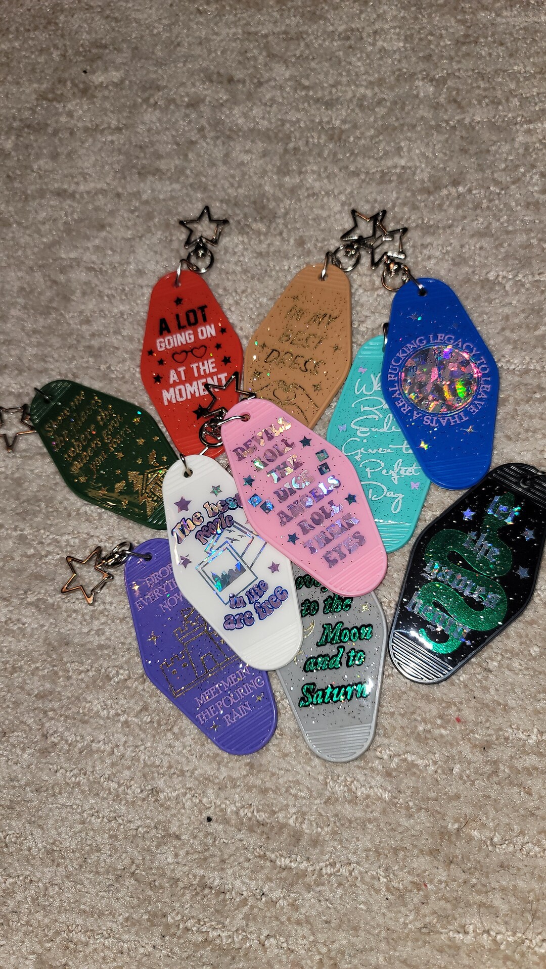 Taylor Swift Album Motel Keychains - Etsy