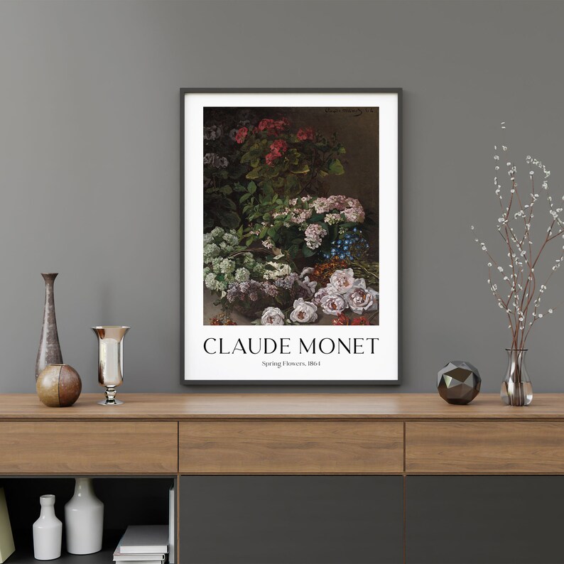 Claude Monet Spring Flowers Printable Wall Art Digital | Etsy
