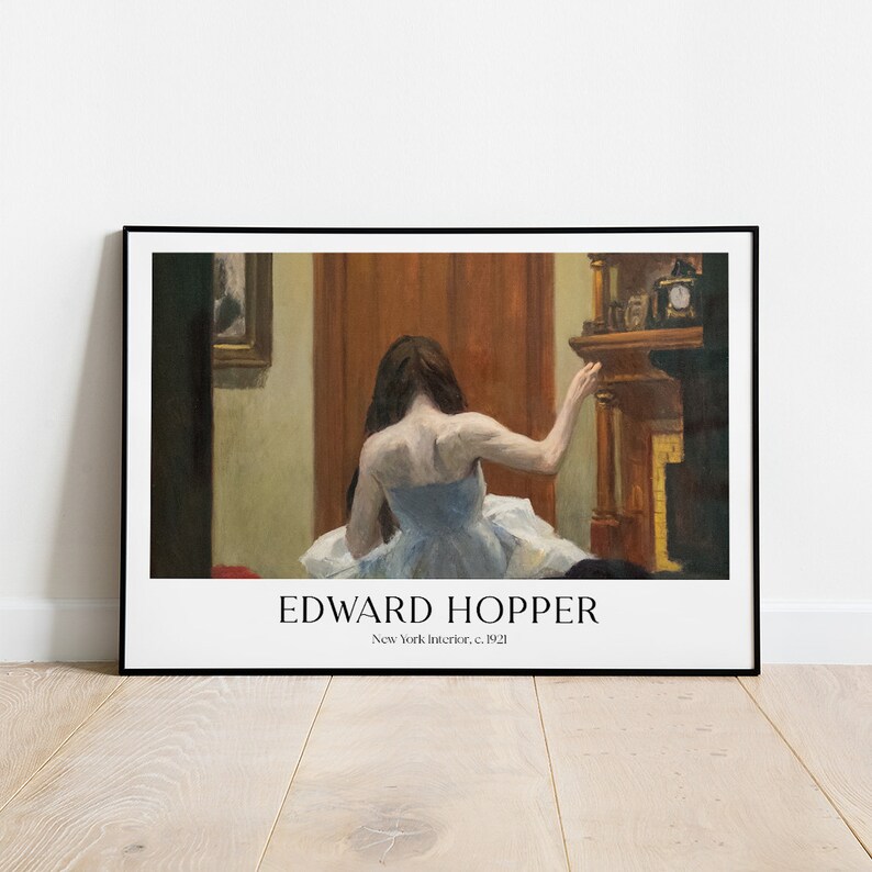 Edward Hopper New York Interior Printable Wall Art | Etsy