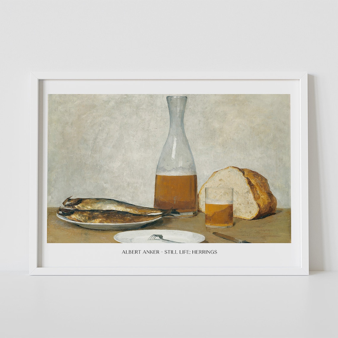 Albert Anker - Still Life; Herrings | Printable Wall Art | Digital ...