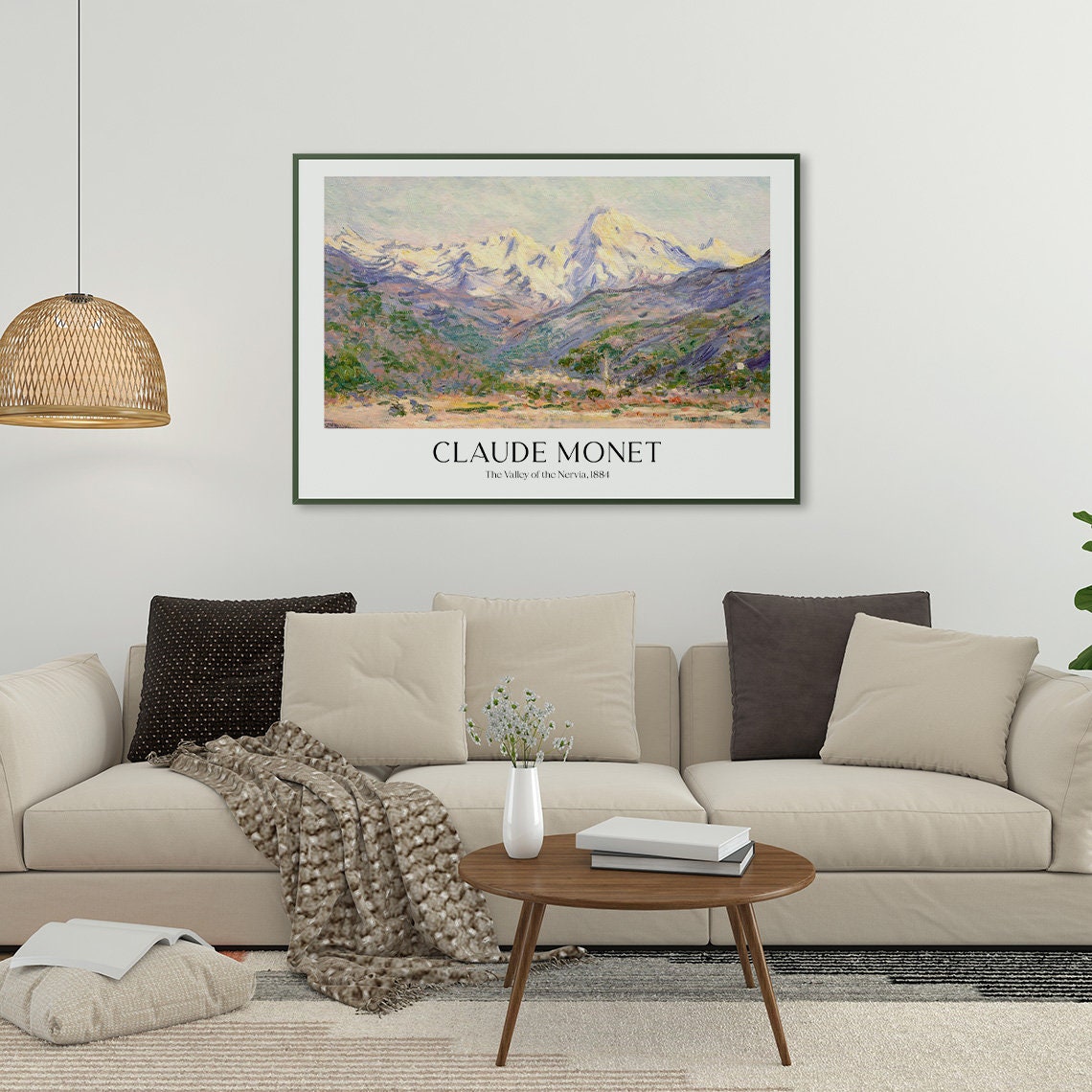 Claude Monet the Valley of the Nervia Printable Wall Art Digital ...