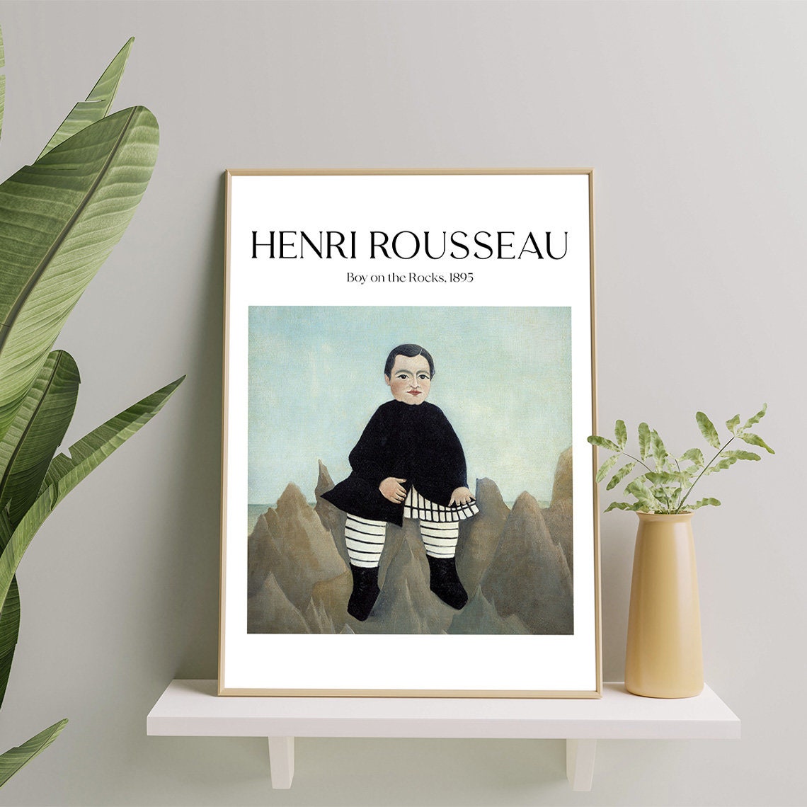Henri Rousseau Boy on the Rocks Printable Wall Art - Etsy