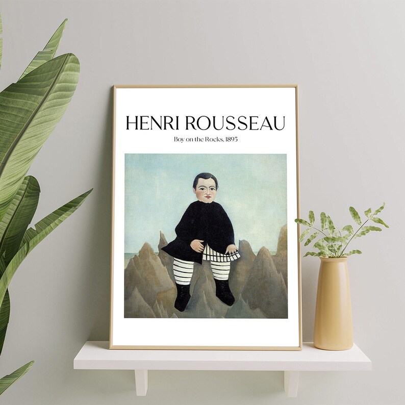 Henri Rousseau Boy on the Rocks Printable Wall Art - Etsy