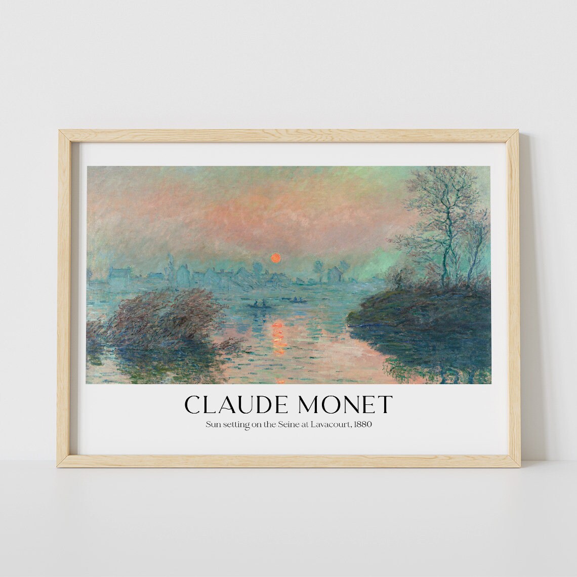 Claude Monet Sun Setting on the Seine at Lavacourt Printable Wall Art ...