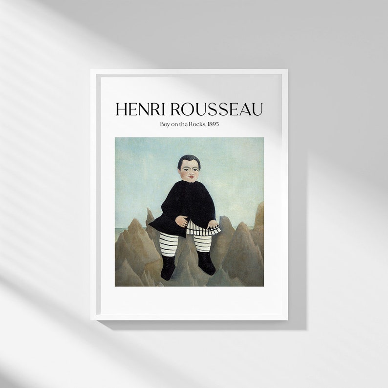 Henri Rousseau Boy on the Rocks Printable Wall Art - Etsy