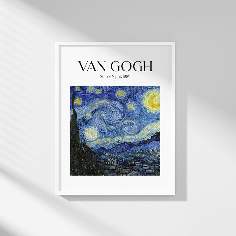 Van Gogh - Starry Night | Digital Download | Impressionist Artist ...