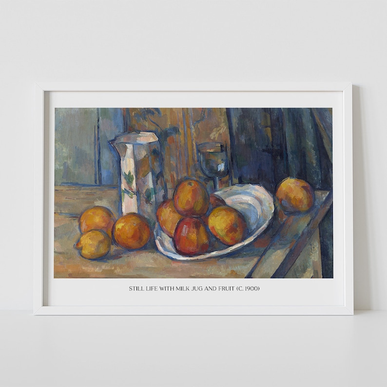 Paul Cezanne Still Life With Milk Jug and Fruit Printable | Etsy